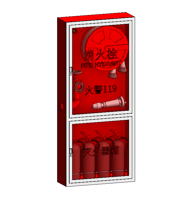 族库大师-15S202-单栓带灭火器箱组合式消防柜-乙型